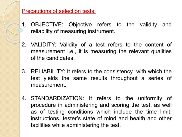 Types of Selection Tests | PPTX | Standardized Testing | Educational ...