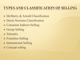 classification of selling | PPTX