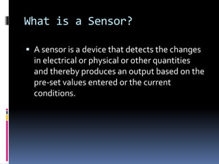Types of sensors | PPTX