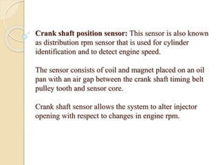 Types of Sensors Used in Multi-Point Fuel Injection System | PPTX