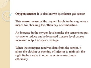 Types of Sensors Used in Multi-Point Fuel Injection System | PPTX