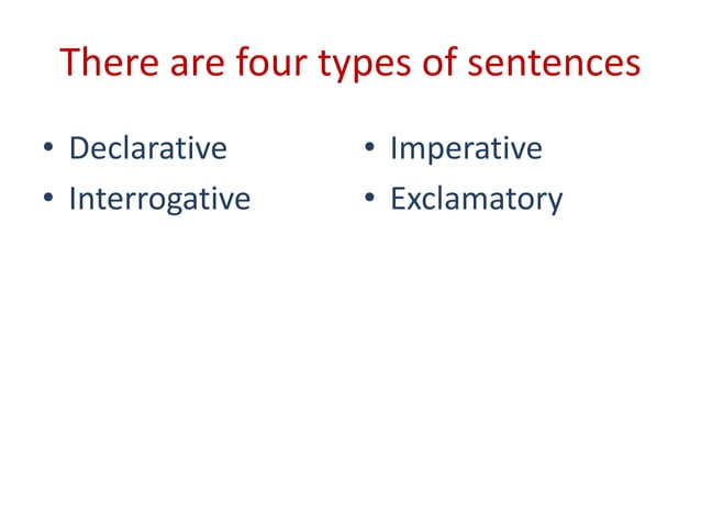 Types of sentances and their structures | PPT