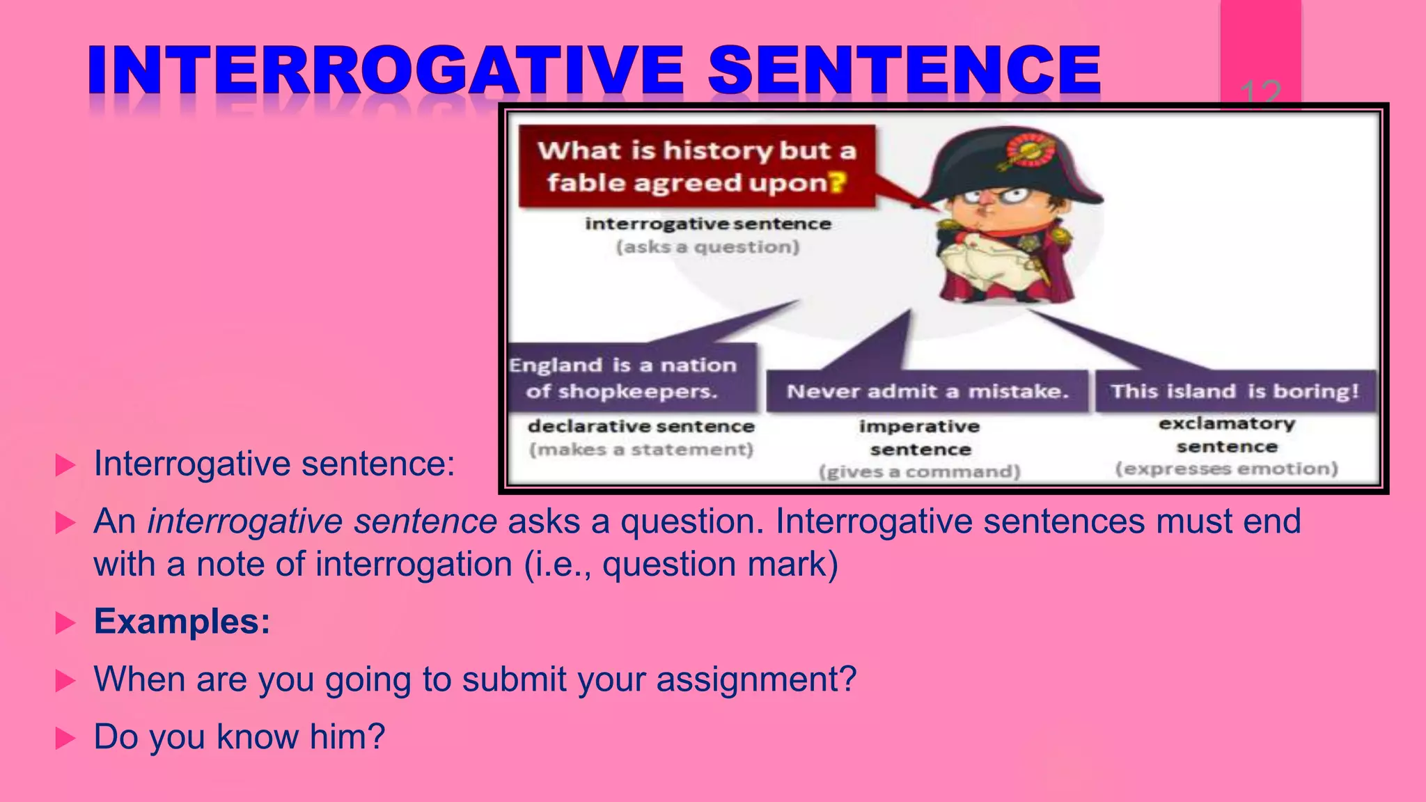 Types of sentences | PPTX