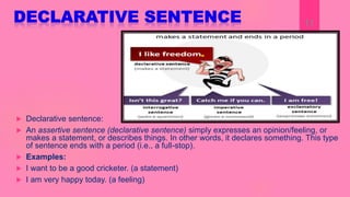 Types of sentences | PPTX