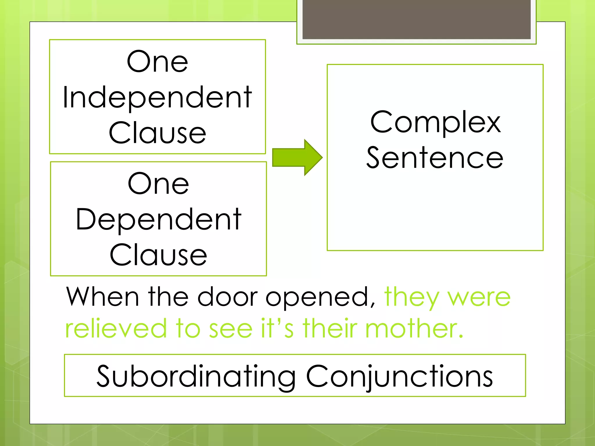 Types of sentence according to structure | PPSX