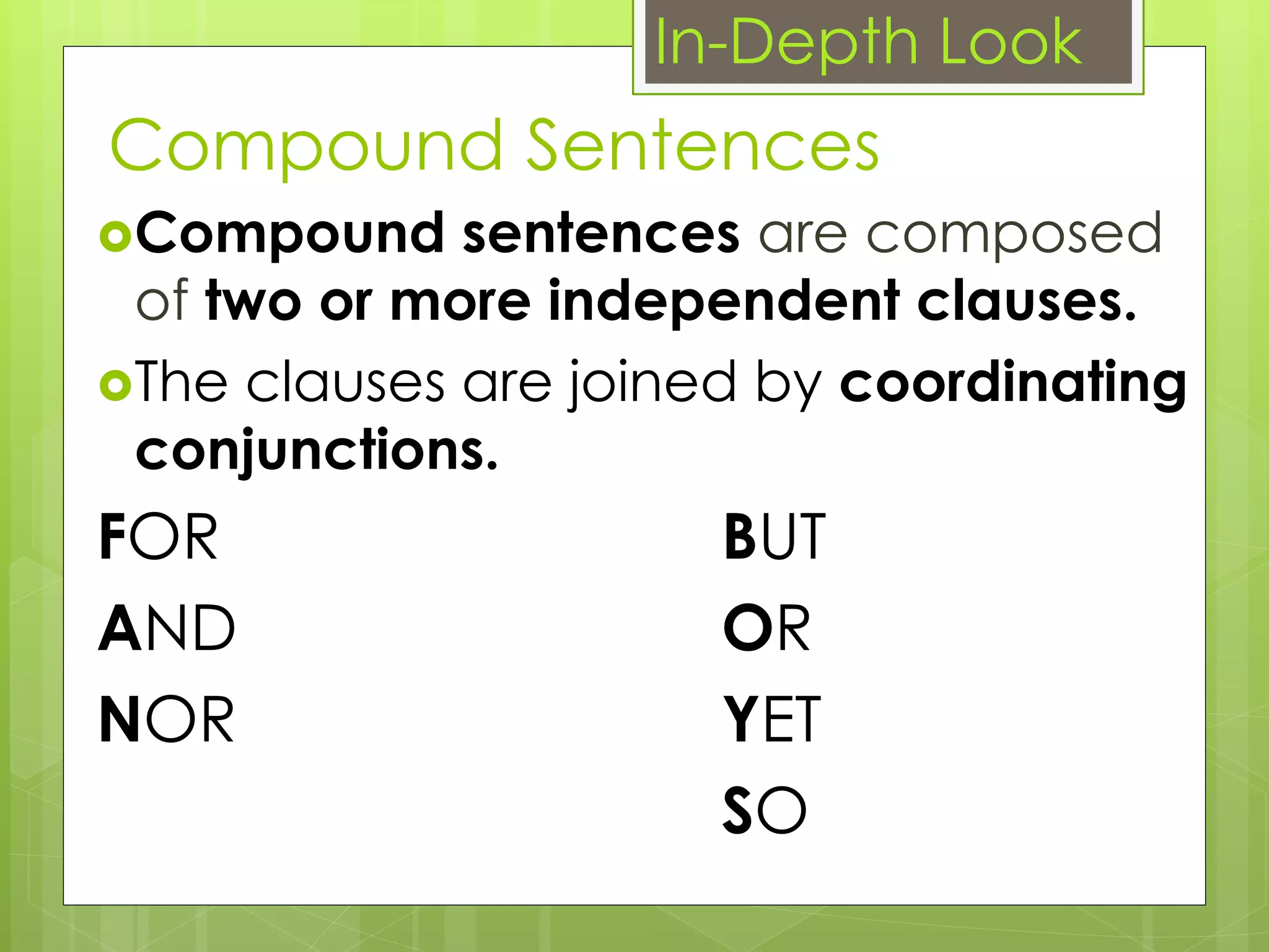 Types of sentence according to structure | PPSX