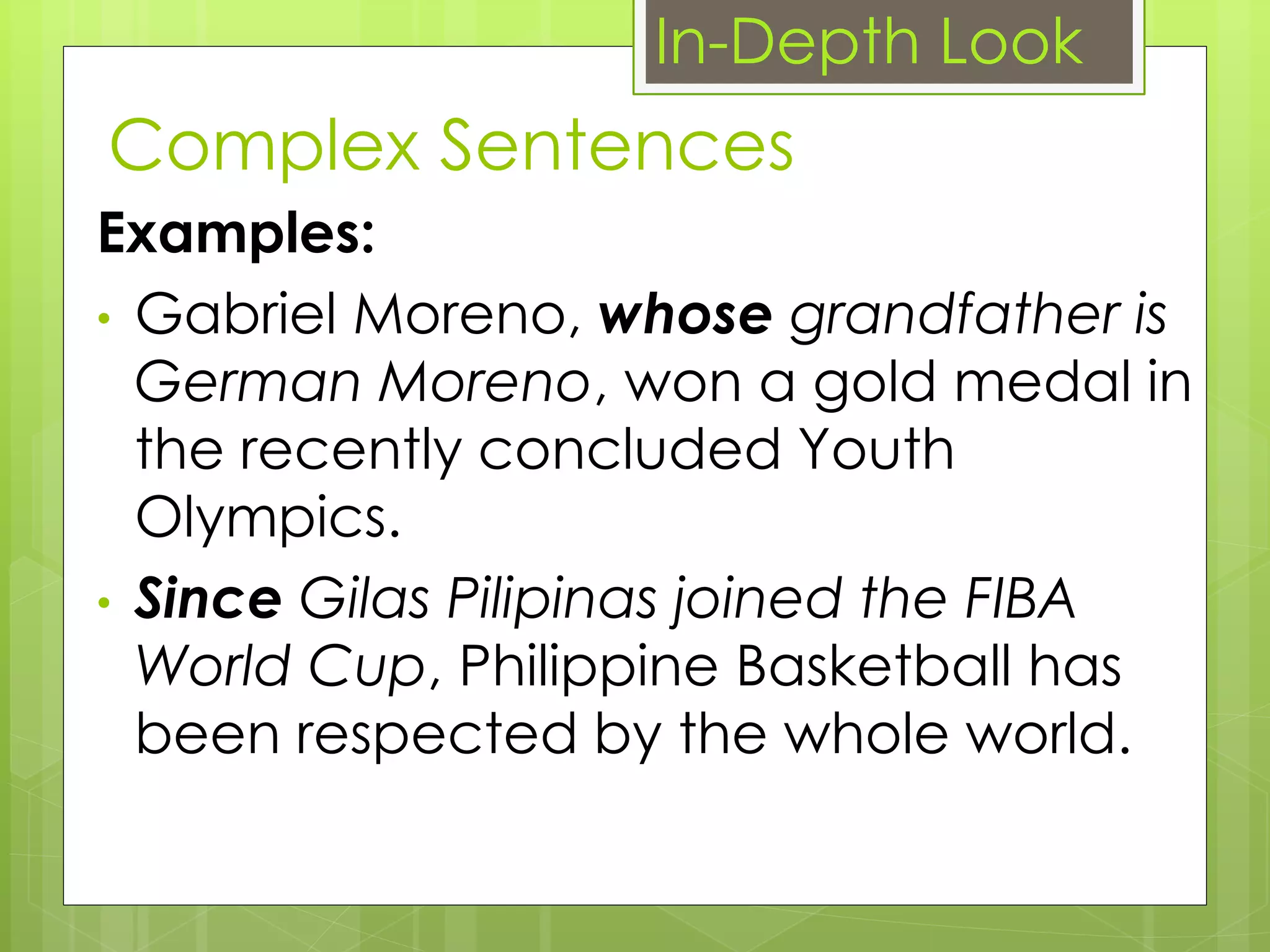 Types of sentence according to structure | PPSX