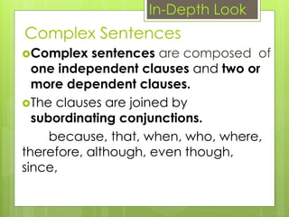 Types of sentence according to structure | PPSX