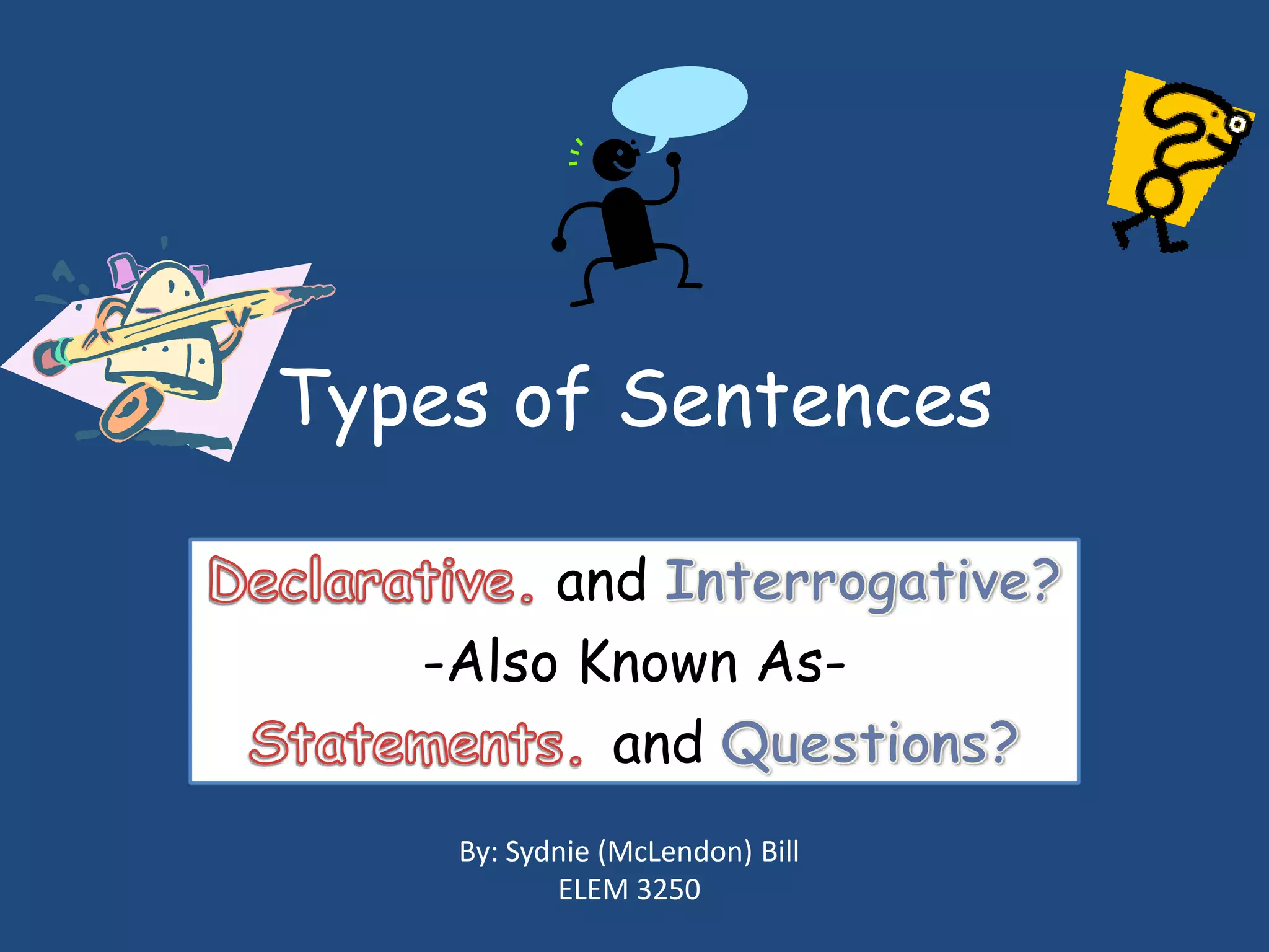 Types of sentences | PPTX