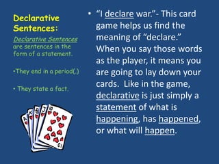 Types of sentences | PPTX