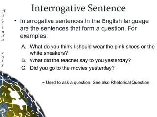 Types of sentences | PPT