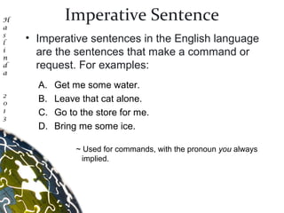Types of sentences | PPT