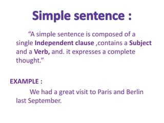 Types of sentences | PPTX