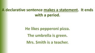 Types of sentences | PPTX