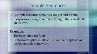 Types of sentences | PPT
