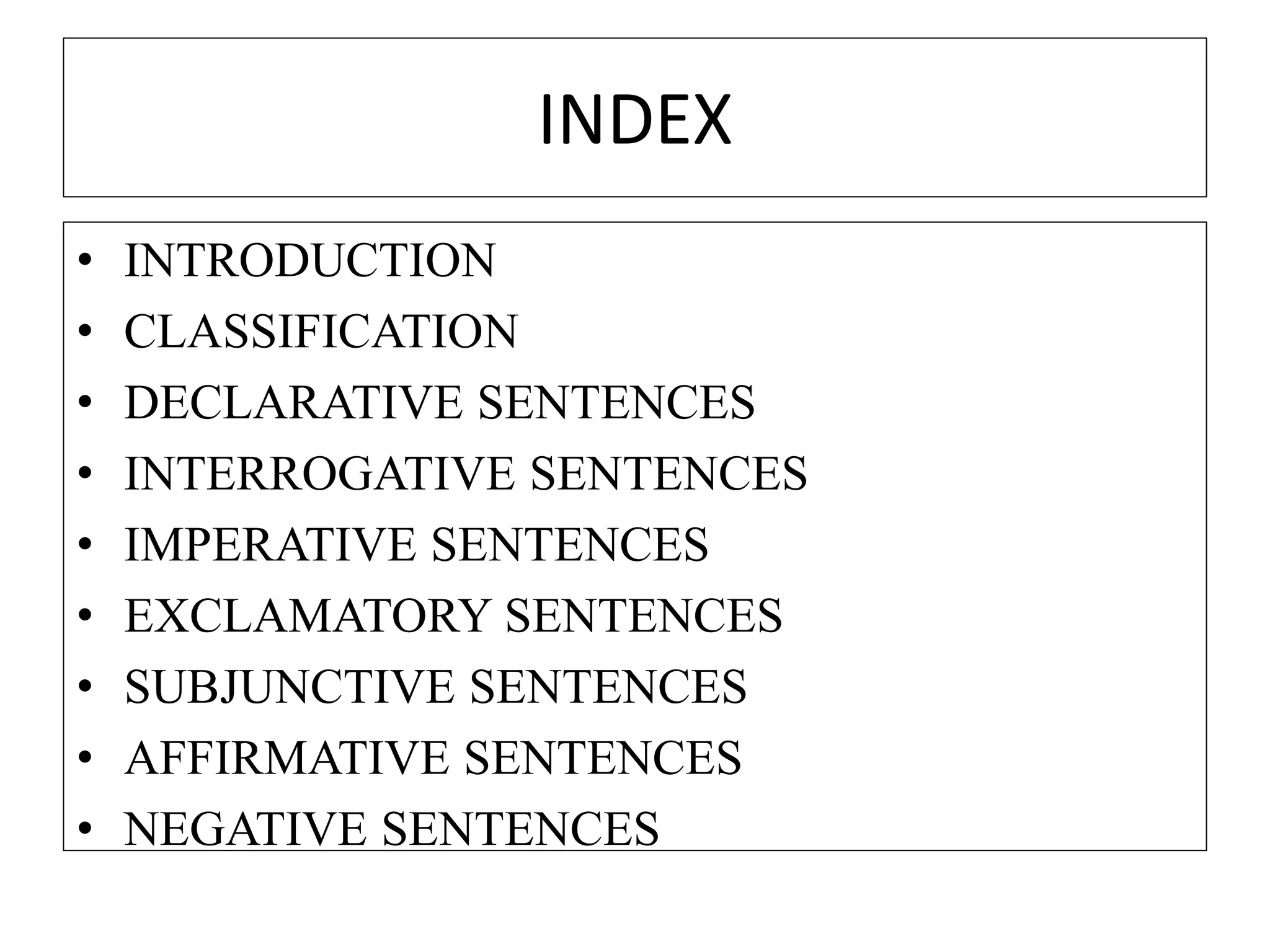 Types of sentences | PPTX