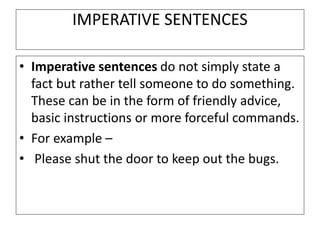 Types of sentences | PPTX