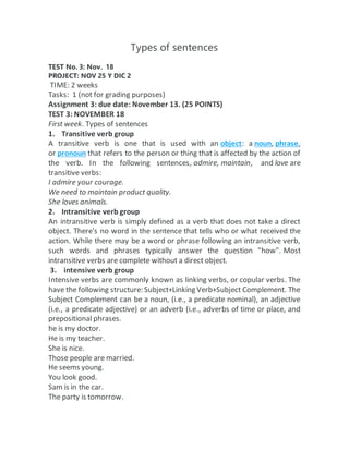 Types of sentences | DOCX | Programming Languages | Computing