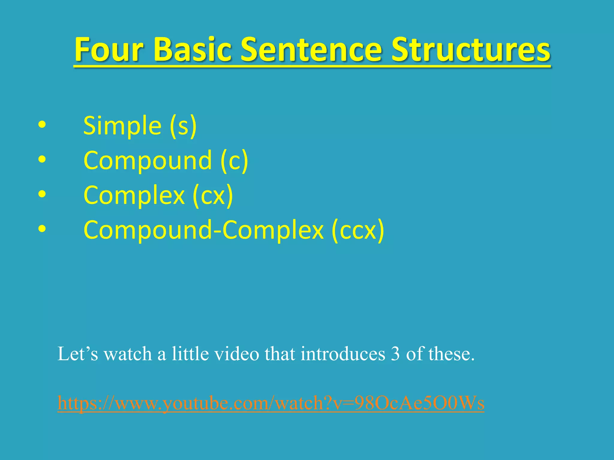 Types of sentences | PPT