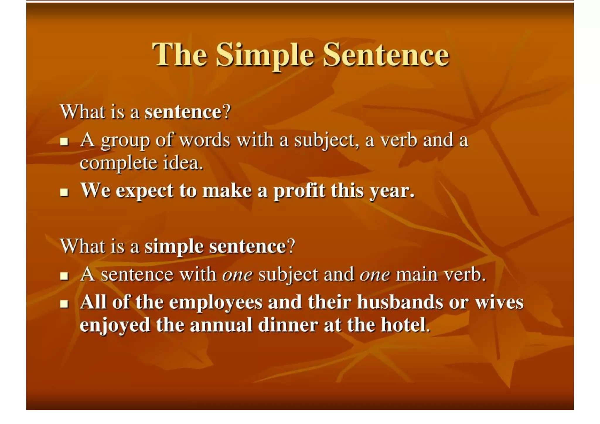 Types Of Sentences | PDF