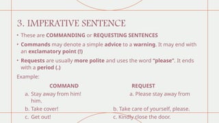 Types of Sentences According to Structure | PPT