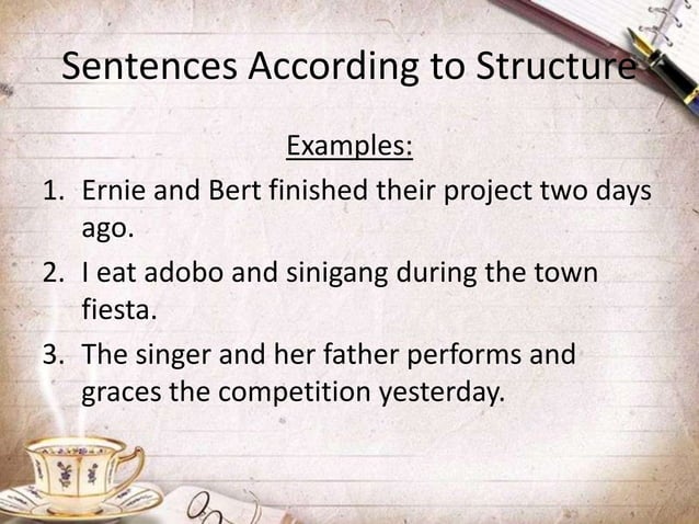 Types of sentences according to structure | PPTX