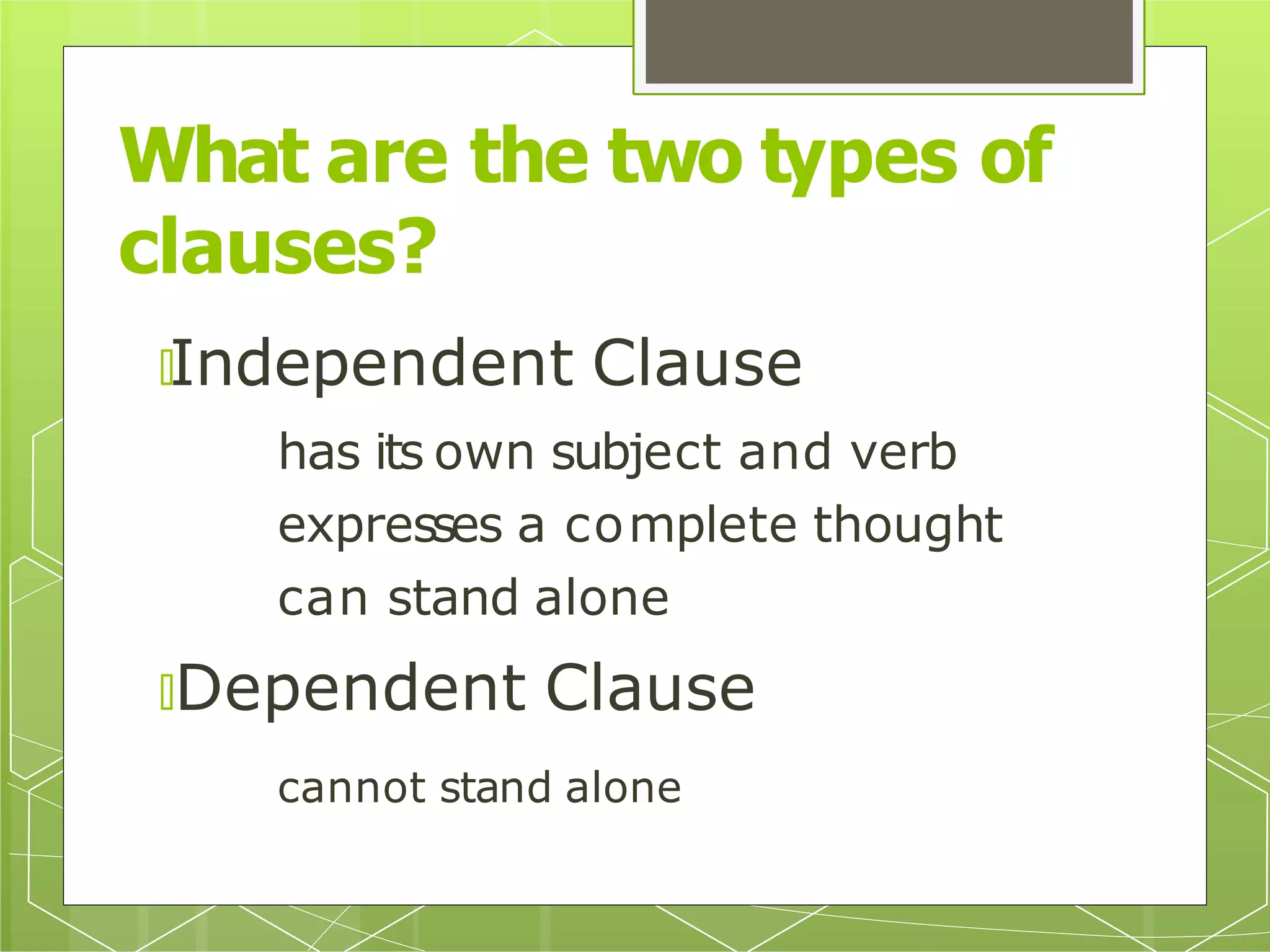 Types of sentences according to structure | PPT