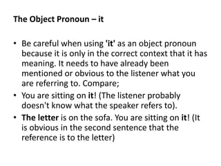 Types of sentences and pronouns | PPT