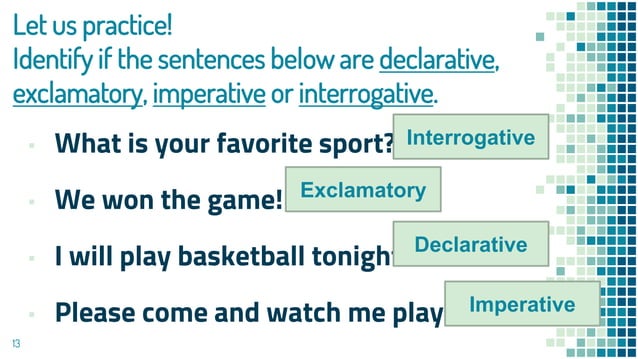 Types of Sentences and Punctuation Marks | PPT