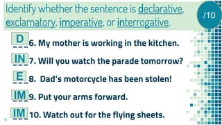 Types of Sentences and Punctuation Marks | PPTX