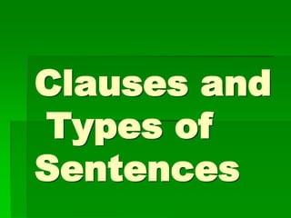 Types of sentences and types of clauses | PDF