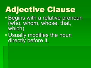 Types of sentences and types of clauses | PDF