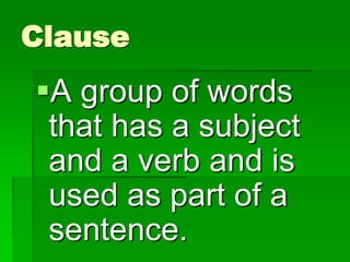 Types of sentences and types of clauses | PDF