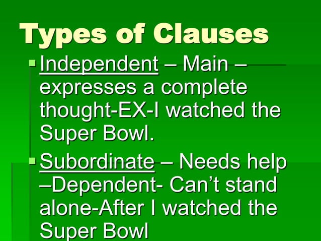 Types of sentences and types of clauses | PDF