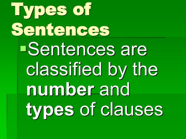 Types of sentences and types of clauses | PDF