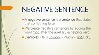 Types of sentences by suman saha | PPTX