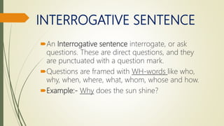 Types of sentences by suman saha | PPTX