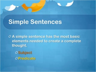Types of sentences group project | PPTX
