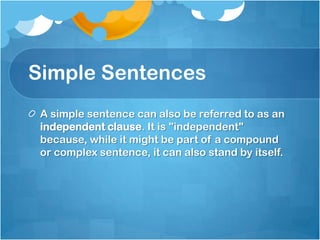Types of sentences group project | PPT