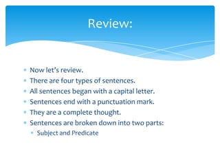 Types of sentences(lp) | PPTX