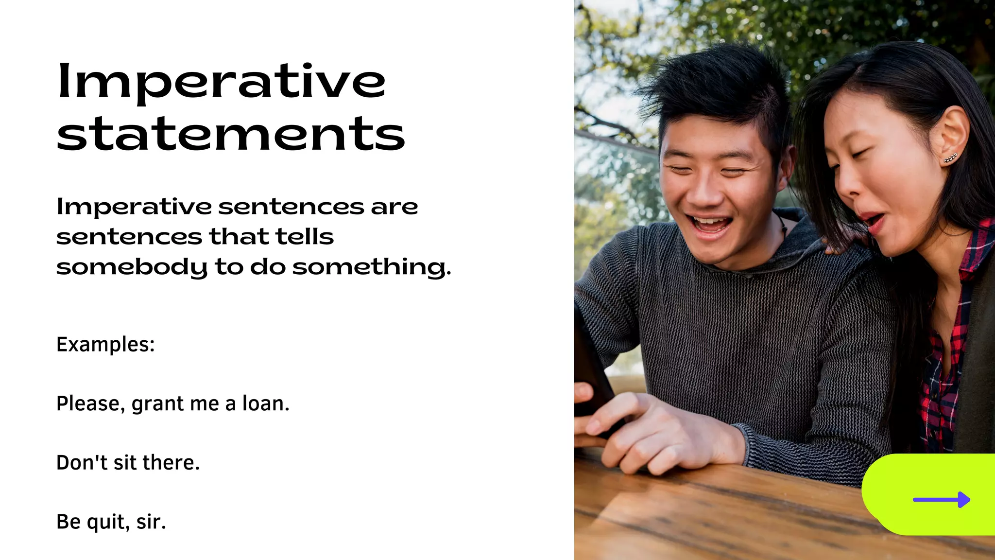 Types of sentences slides | PDF