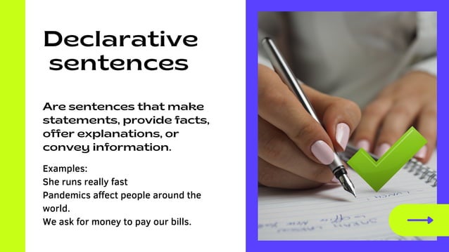 Types of sentences slides | PDF
