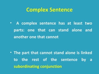 Types of sentence structure 1 | PPT