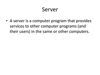 Types of server | PPTX