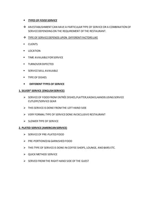 Types of service | DOCX