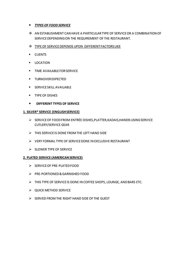 Types of service | DOCX