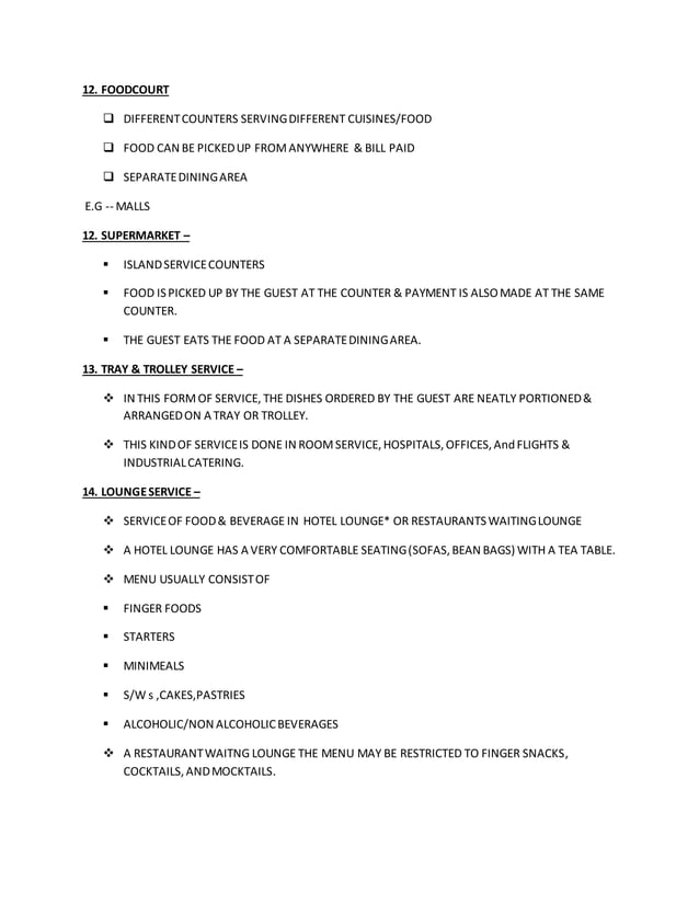 Types of service | DOCX