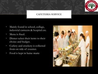 Types of service in food and beverage department | PPTX