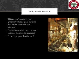 Types of service in food and beverage department | PPTX