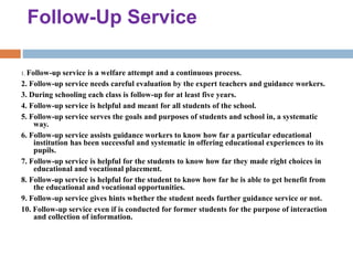 Types of services in guidance cell | PPTX